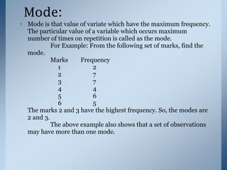 Measure of Central Tendency | PPTX | Physics | Science