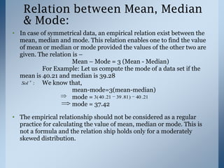 Measure of Central Tendency | PPTX | Physics | Science