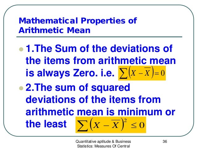Measure of central tendency