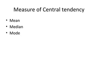 Measure of central tendency | PPT