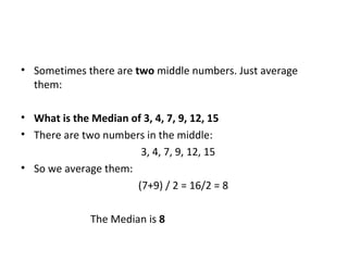 Measure of central tendency | PPT