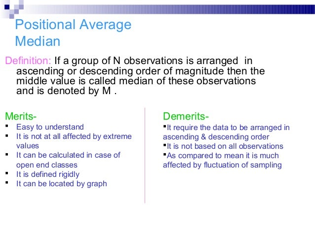 Measure of central tendency