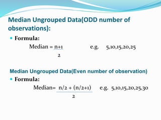 Presentation on "Measure of central tendency" | PPTX