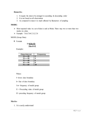 Measure of central tendency | DOCX