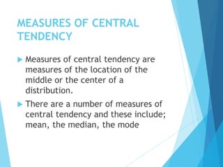 Measure of central tendency (2) | PPT