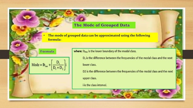 Measure of central tendency grouped data.pptx | Physics | Science