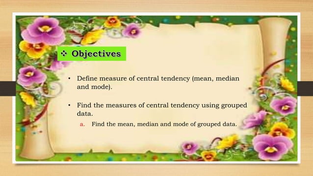 Measure of central tendency grouped data.pptx | Physics | Science