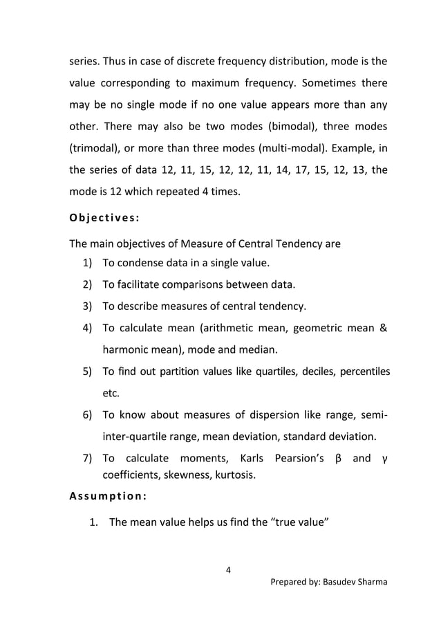 Measure of Central Tendency | PDF