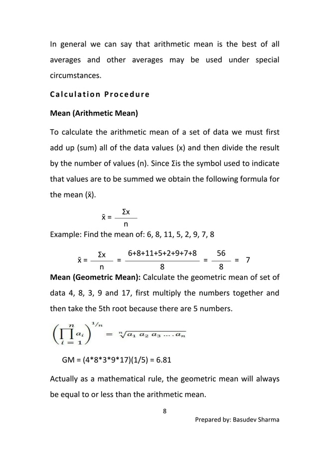 Measure of Central Tendency | PDF