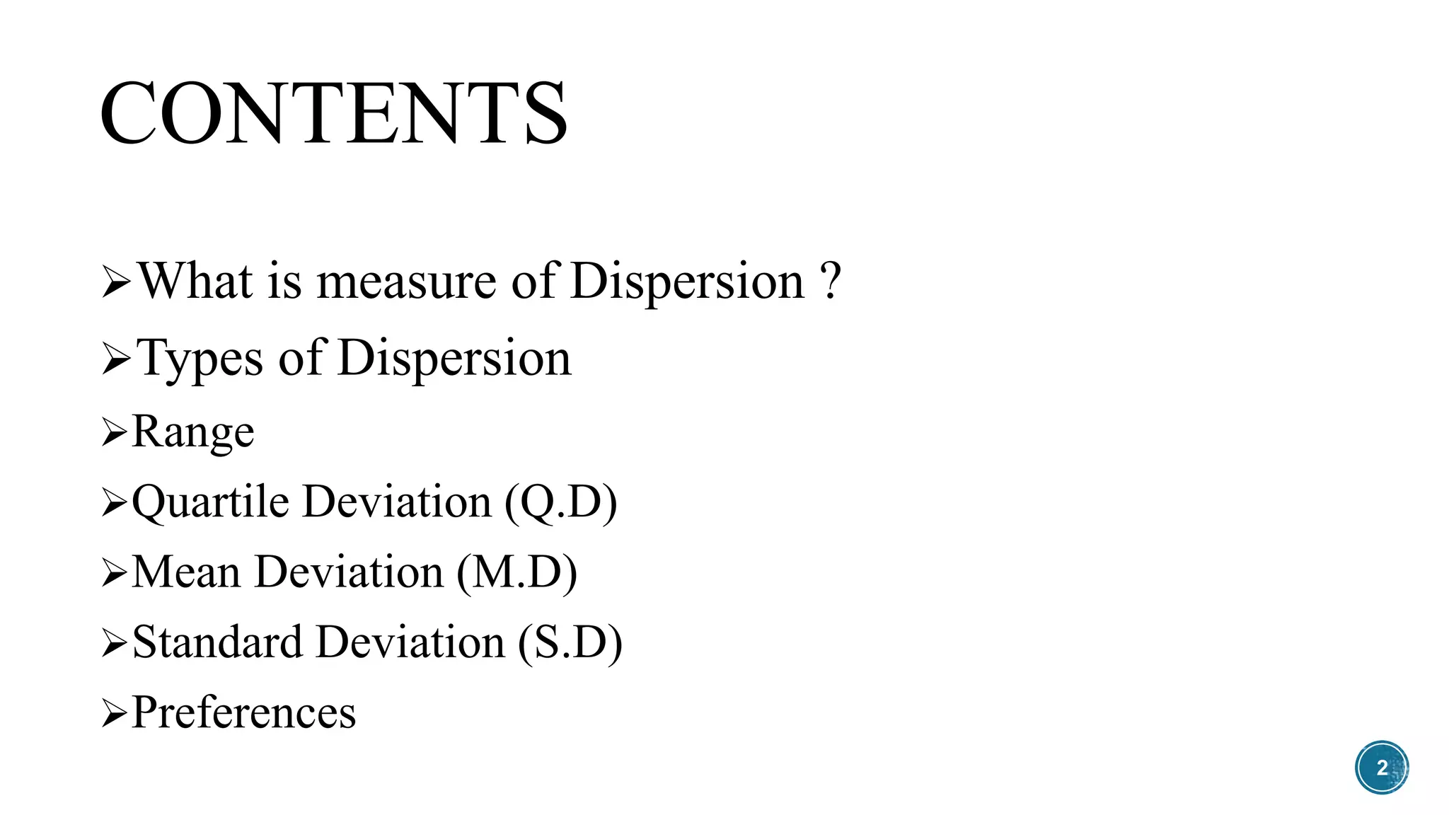 Measure of dispersion | PPT