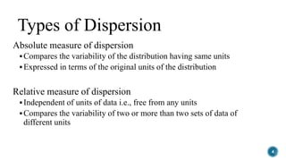 Measure of dispersion | PPT
