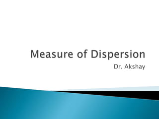 Measure of Dispersion.pptx. . | PPTX