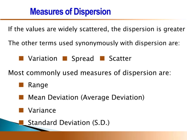 Measure of Dispersion.pptx. . | PPT