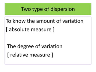 Measure of dispersion 10321 | PPTX