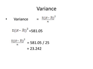 Measure of dispersion statistics | PPTX