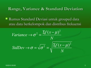 Measure of dispersion std deviasi | PPT