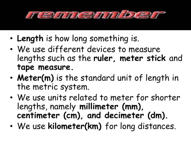 Conversion of measures of length ppt-grade 3 | PPTX | Physics | Science