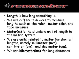 Measure of length ppt | PPTX