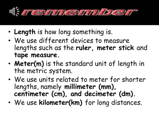 Measure of length ppt | PPTX | Physics | Science