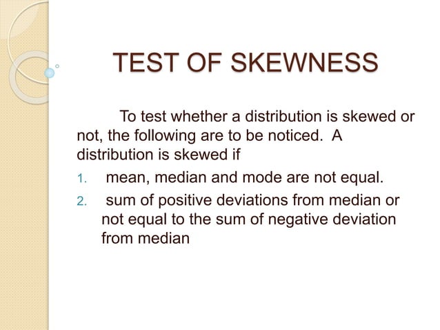 Measure Of Skewness Pptx