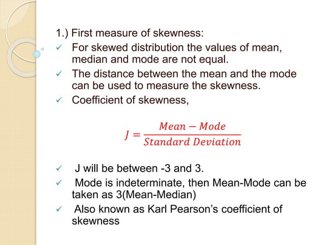 Measure Of Skewness Pptx