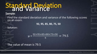 Measure of Variability Report.pptx | Business Accounting & Finance | Business