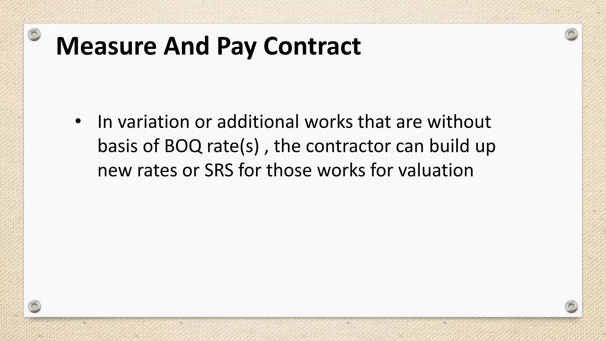 Measure And Pay Contract | PDF