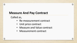Measure And Pay Contract | PDF