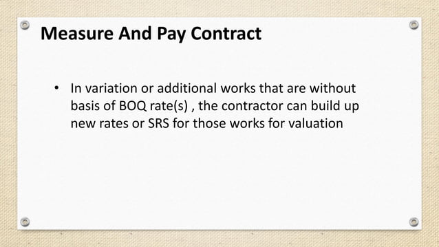 Measure And Pay Contract | PDF