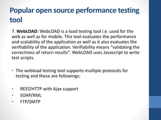 Measure performance of the application using open source performance ...