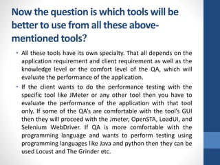 Measure performance of the application using open source performance ...