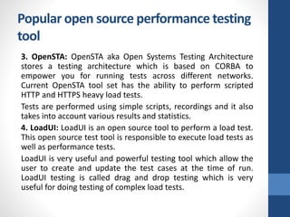 Measure performance of the application using open source performance ...
