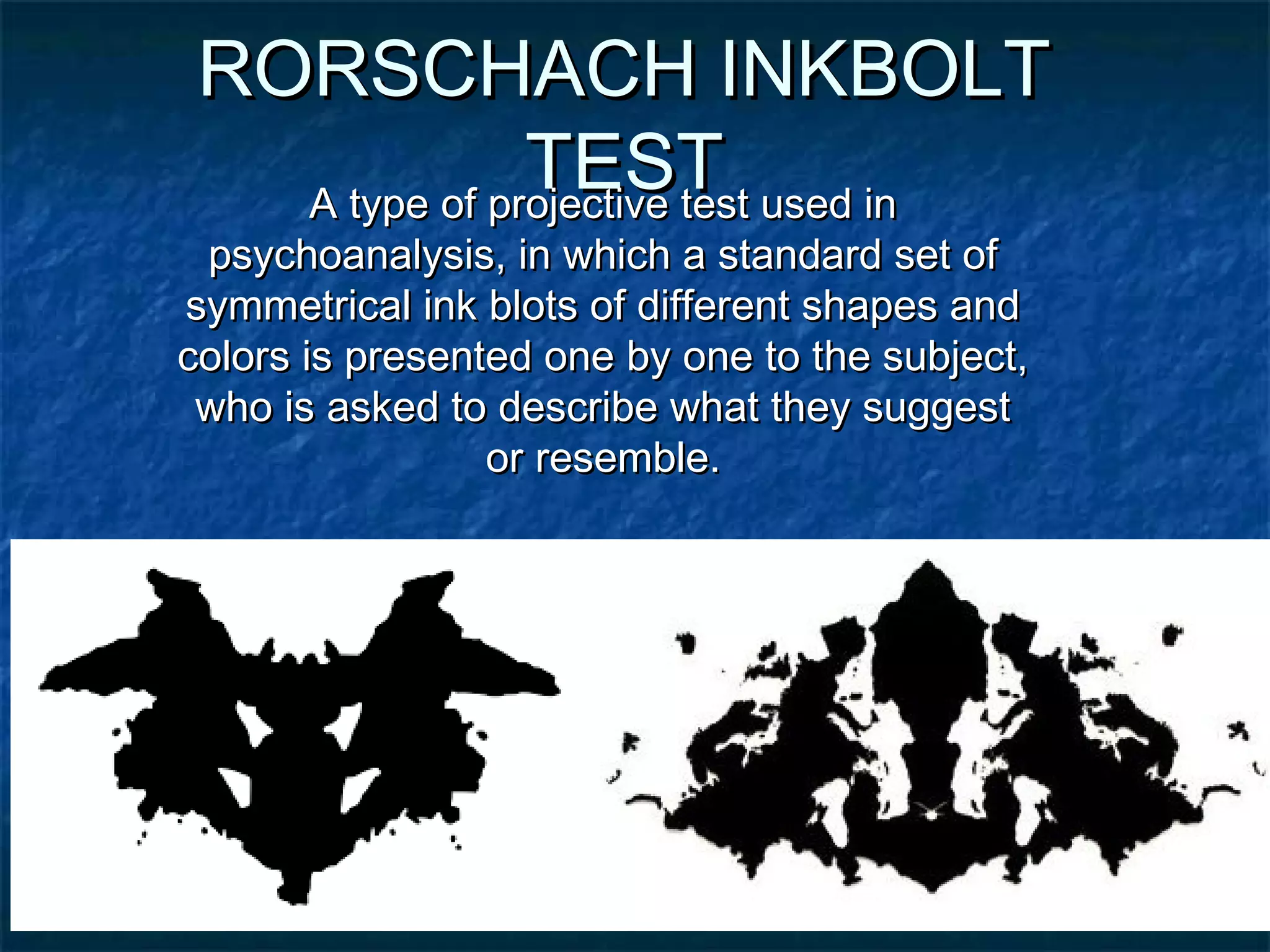 Measure Personality By Projective Technique Ppt