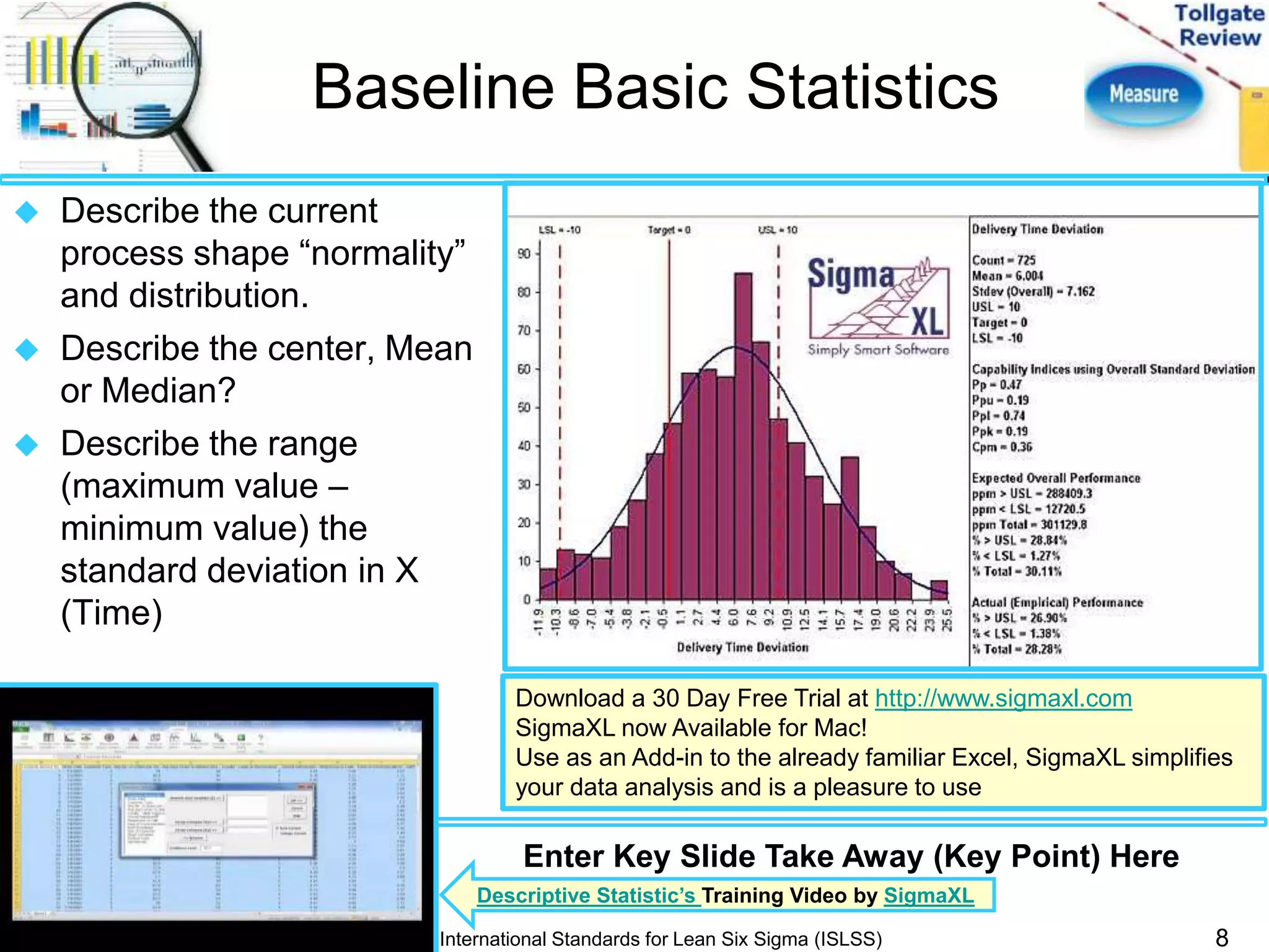 Measure phase lean six sigma tollgate template | PPTX