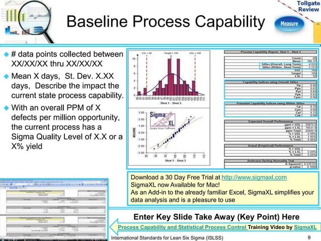 Measure phase lean six sigma tollgate template | PPTX | Computer ...