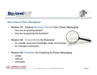 Measuring the ROI of Your Sales Performance Initiative (Messaging ...