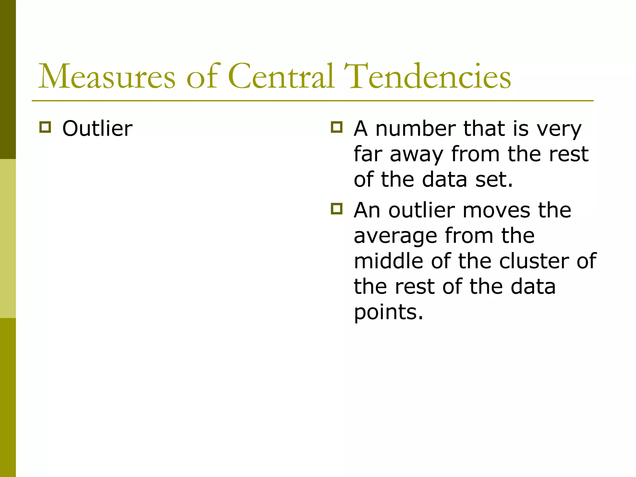 Measures Of Central Tendencies | PPT