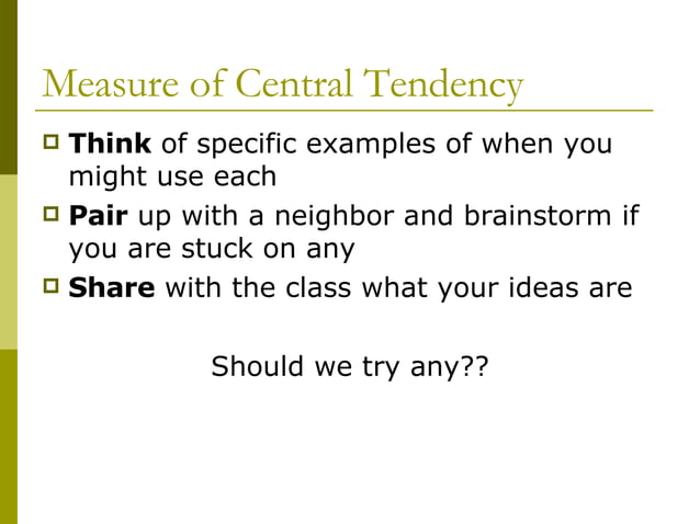 Measures Of Central Tendencies | PPT