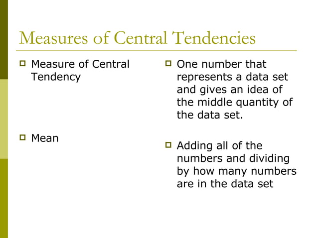 Measures Of Central Tendencies | PPT