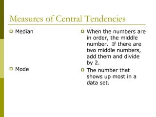 Measures Of Central Tendencies | PPT