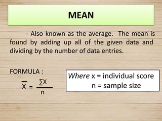 Measures of-central-tendency | PPTX