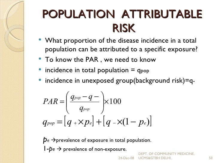 Population attributed risk probability - pastorinn