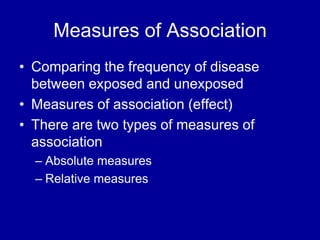 Measures of association 2013 | PPTX