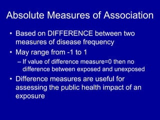 Measures of association 2013 | PPTX