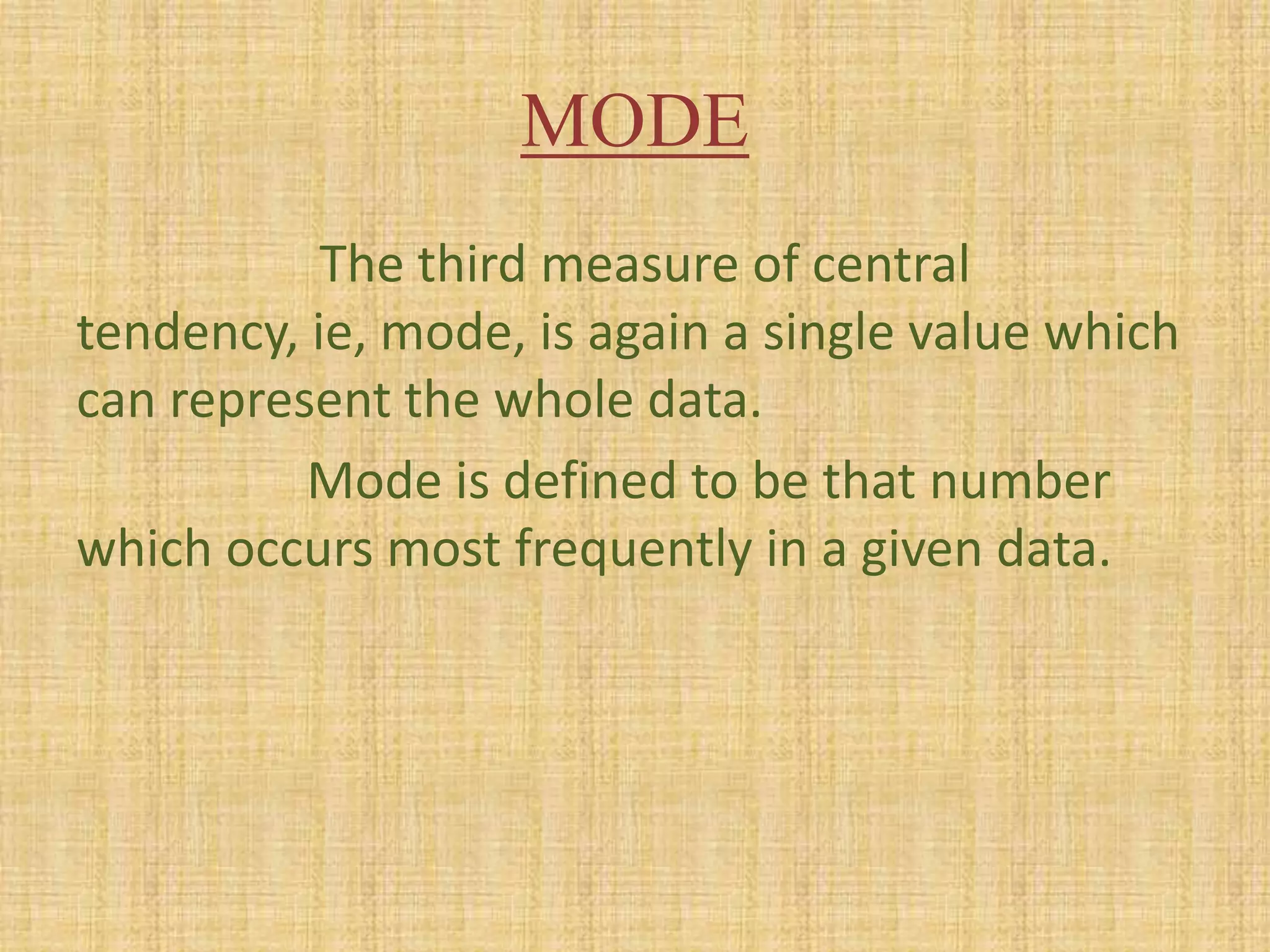 Measures of central tendancy ppt | PPT