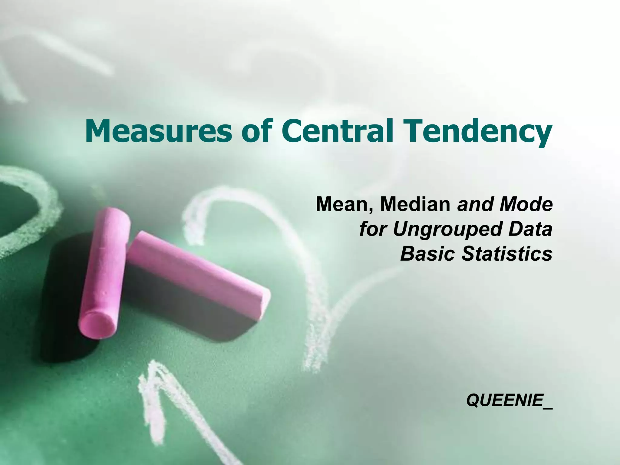 Measures of Central Tendency | PPTX