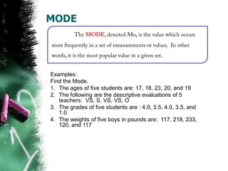 Measures of central tendency | PPTX