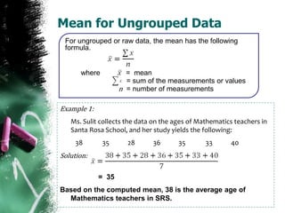 Measures of central tendency | PPTX