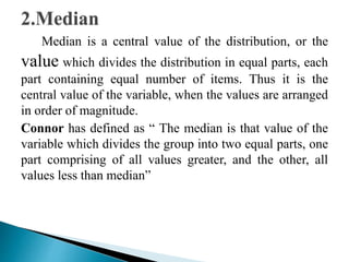 Measures of central tendency | PPT