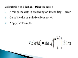 Measures of central tendency | PPT